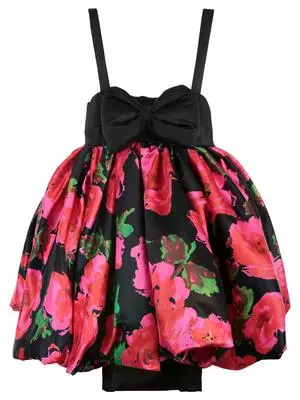 RICHARD QUINN Bow-detail Bubble Mini Dress - Black