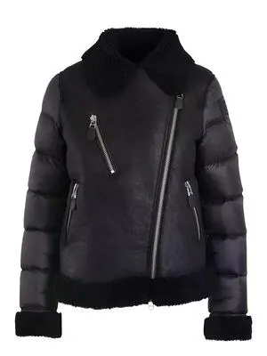 BLAUER. Shearling-Panelled Puffer Jacket