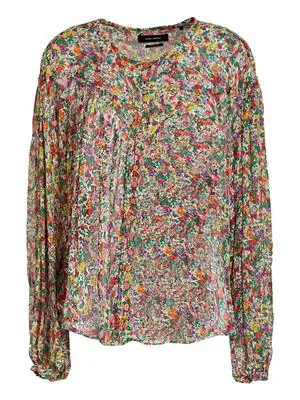 Isabel Marant Orionea Floral-print Silk-crepon Blouse - Multicolor