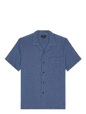 Vince Provence Plaid Collar Shirt In . Also - Blue