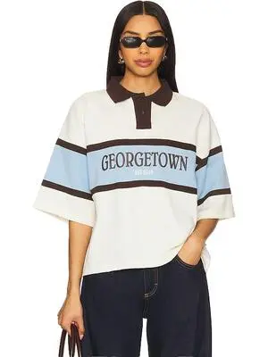 ARAMINTA JAMES Georgetown Rugby Polo Shirt - Coconut