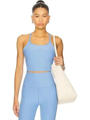 Beyond Yoga Spacedye Slim Racerback Cropped Tank Top - Flower Blue Heather