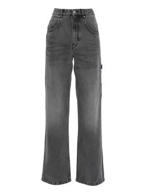 Isabel Marant Étoile Bymara Straight Leg Jeans - Grey