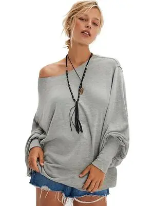 Free People Swept Up Sweatshirt - Heather Grey