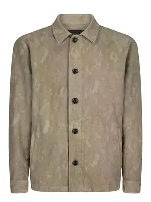 DONDUP Camouflage-pattern Cotton Shirt Jacket - Neutrals