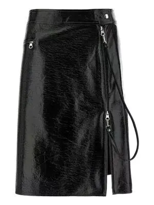COURREGES Zipped Vinyl Skirt - Black