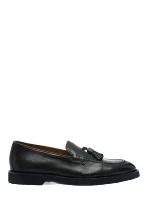 DOUCAL'S Tassel Leather Loafers Black