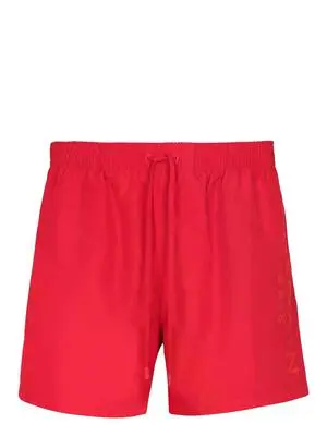 Balmain Logo-embroidered Swim Shorts - Red