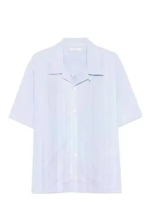 Givenchy Cotton Pinstripe Bowling Shirt - Blue