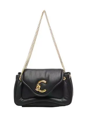 COCCINELLE Logo-plaque Chain Shoulder Bag - Black