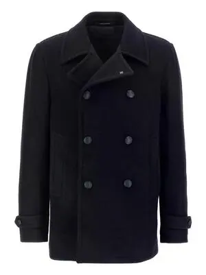 Tagliatore Double-breasted Wool Coat - Black