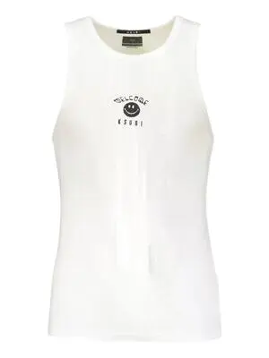 KSUBI Ribbed Smiley-face Tank Top