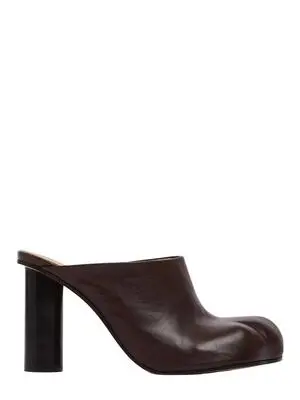 JW Anderson Leather Heeled Mules - Brown