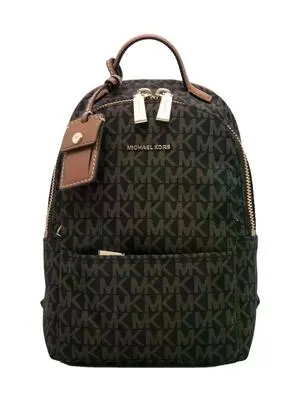Michael Kors Monogram-logo Backpack - Brown