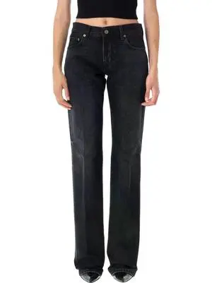 HAIKURE Carly Mid-rise Straight Jeans - Black