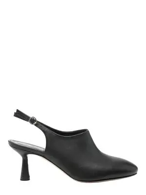 AeydĒ 70mm Leather Slingback Pumps - Black