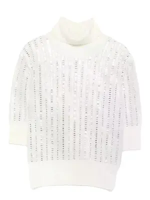 ERMANNO SCERVINO Embellished Turtleneck Top