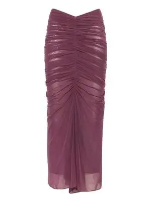 MUGLER Mesh Maxi Skirt - Purple