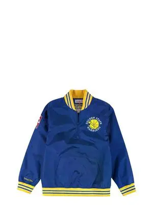 Mitchell & Ness Golden State Warriors Hardwood Warmup Sweatshirt - Blue