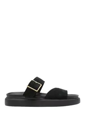 Clarks Aristella Buckled Platform Sandals - Black