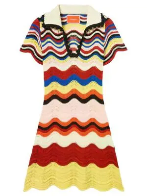 La DoubleJ Chevron Mini Dress - Pink