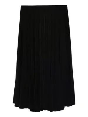 Norma Kamali Pleated Midi Skirt - Black