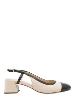 Clarks 45mm Nyta Slingback Leather Pumps - Neutrals