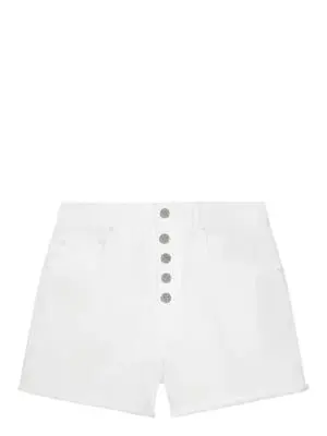 DONDUP Frayed Buttoned Shorts - White