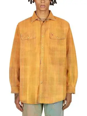 NOTSONORMAL Checked Flannel Shirt - Orange