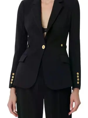 Elisabetta Franchi Single-breasted Blazer - Black