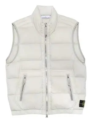 Stone Island Quilted Zip-fastening Padded Vest - Neutrals