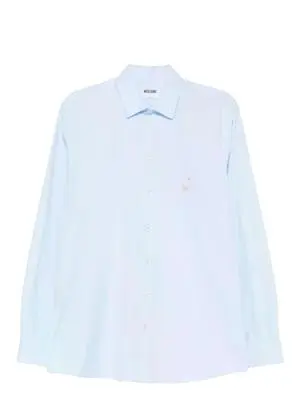 Moschino Embroidered Cotton Shirt - Blue