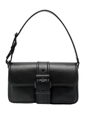 Michael Kors Colby Buckle Flap Shoulder Bag - Black