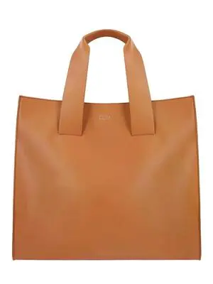 QUIRA Double-handle Tote Bag - Brown