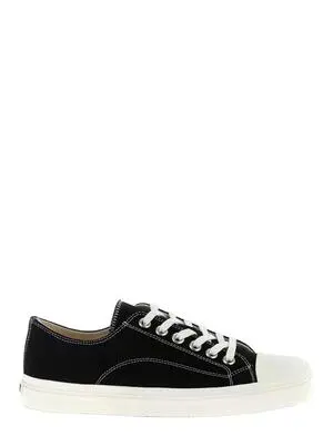 Moschino Edge Contrast-stitch Canvas Trainers - Black