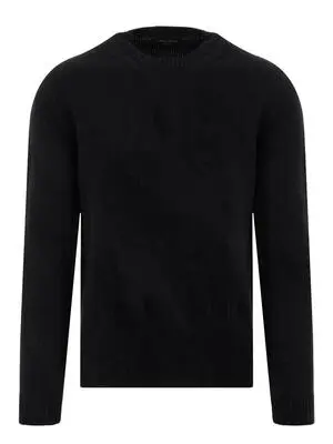 ROBERTO COLLINA Crew-neck Merino-wool Sweater - Black