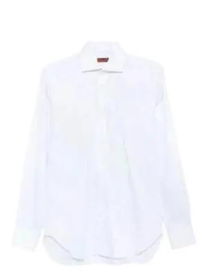 BARBA NAPOLI Checked Shirt - White