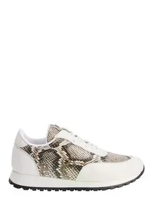 GIUSEPPE ZANOTTI Jim Snakeskin Leather Sneakers - Neutrals