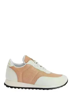 GIUSEPPE ZANOTTI Jimi Crocodile-effect Leather Sneakers - Neutrals