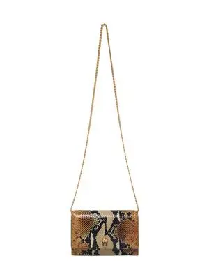 Alexander McQueen Snakeskin Shoulder Bag - Brown