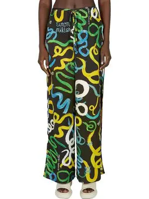 SIMONMILLER Printed Side-Slit Trousers