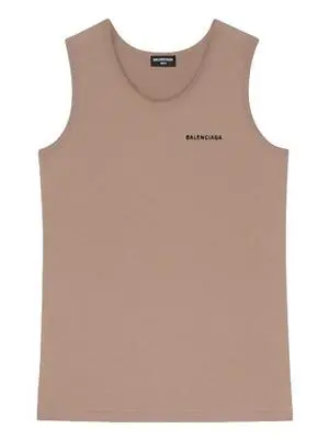 Balenciaga Logo Tank Top - Brown