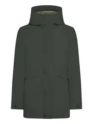 RRD Buttoned Hooded Coat - Green