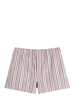 Gucci Stripe Cotton Shorts - Red