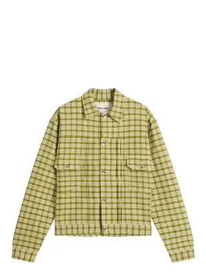 STORY MFG. Sundae Handloom Jacket - Moss Check Handloom
