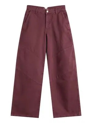 DAMSON MADDER Drew Relaxed Straight-leg Jeans - Burgundy