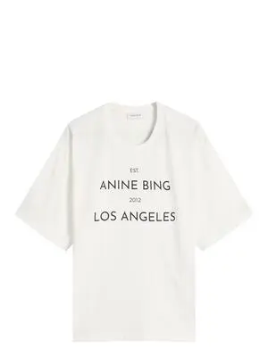 ANINE BING Rudy T-Shirt Ivory