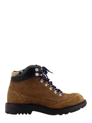 Burberry Moor High Leather Ankle Boots - Brown