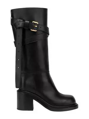 Moschino Leather Biker Boots - Black