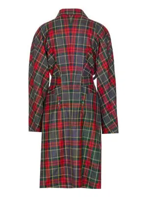 VIVIENNE WESTWOOD Tartan Belted Coat - Red